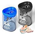 2 PCs Pencil Sharperner with Container Dual Holes (8mm, 12mm)- Handheld ...