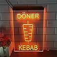 YSOLDA Doner Kebab LED Neon Sign, Custom USB Powered 3D Engraved Neon ...
