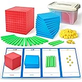 Math Set Simply Magic 140+1 PCS Colorful Base Ten Blocks & Activities ...