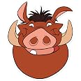 STAR CUTOUTS Ltd SM378 Pumbaa Single Face Mask - Lion King Single Face ...