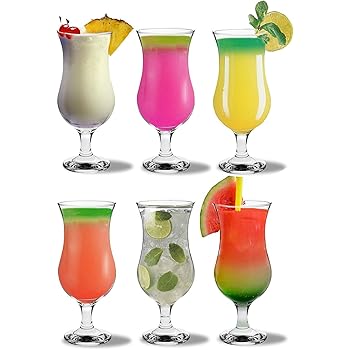 City Pina Colada Glasses 15.75oz / 450ml - Set of 6 - Gift Boxed ...