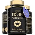 High Strength Biotin Tablets with Zinc - 10000mcg Biotin Tablets for ...