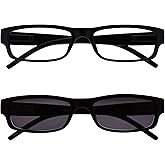 OPULIZE Purple Lightweight Readers With UV400 Reading Sunglasses Value Twin Pack Mens Womens ...