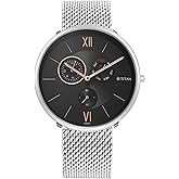 Titan Neo Splash Quartz Analog with Day-Date Black Dial Metallic Brown ...