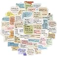 50 PCS Vintage Motivational Quote Stickers, Waterproof Vinyl Stickers ...