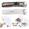 102pcs Clam Clip Dispenser with 100 Portable Mixed Color Refill Clips ...