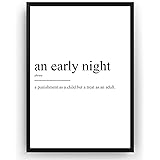 Home Definition Print - Poster Wall Art Quote Typography Home - Frame ...