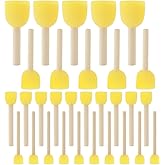 Molain 40 Pcs Round Sponge Brushes for Painting Foam Paint brush Set Paint Sponges for Acrylic ...