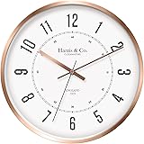 Buy HARRIS & CO. CLOCKMASTERS Premium Luxury Wall Clock, Minimalist ...