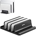 Ryvlan Vertical Laptop Stand, 3 Slot Adjustable Laptop Storage Rack and ...