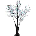 Luminea außen Deko: LED-Deko-Kirschbaum, 336 farbig beleuchtete Blüten ...