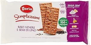 Doria - Semplicissimi Cracker Riso Nero e Semi di Lino - Ingredienti ...