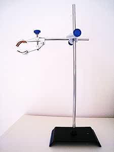 Kleines Laborstativ SET Platte+Stab+Klemme+Muffe Stativmaterial: Amazon ...