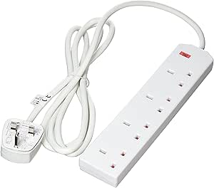 Eurosonic 4 Way Extension with 2 Metre Cable, 1-Pack : Amazon.co.uk ...