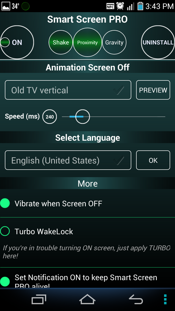 Smart Screen On Off PRO : Amazon.it: App e Giochi