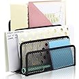 Vertical Letter Sorter Metal Mesh Letter Holder Mail Document Desk Tray ...