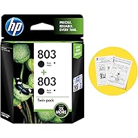 HP 803 2-pack Economy Black/Tri-color Original Ink Cartridges : Amazon ...