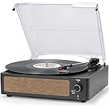 Mersoco Bluetooth Record Player Belt-Driven 3-Speed Turntable, Vintage Vinyl Record Players ...
