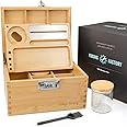 Viking Factory® Large Lockable Bamboo Storage Box with Combination Lock ...