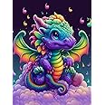 Colourful Dragon Diamond Painting for Adults - 5D DIY Round Full Drill ...
