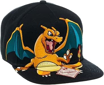 Pokemon Charizard Black Snapback Hat Cap: Amazon.co.uk: Toys & Games