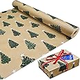 16m*60cm Roll of Kraft Green Tree Extra Large Wrapping Paper Roll ...