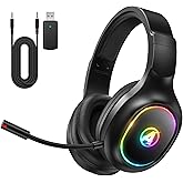 Awinnasey PH1 2.4GHz Wireless Gaming Headset for PS5, PS4, PC, Switch ...