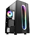 CiT Sauron Mid-Tower ATX PC Gaming Case ARGB | Black : Amazon.co.uk ...