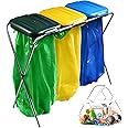 KADAX Triple Bin Bag Holder, Rubbish Bag Stand in 5 Colour Versions ...