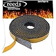 Flat Stove Rope Self Adhesive Black Glass Seal Stove Fire Rope 15mm ...