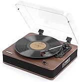 VOSTERIO Bluetooth Record Player, 3 Speed Turntable with Built-in ...