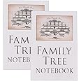 Asixxsix Genealogy Notebook, 2Pcs Family Tree Notebook 16 Pages Double Sides Family History ...