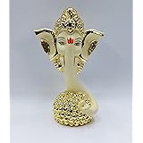 Buy Gold Art India Ceramic Ganesh Idol For Car Dashboard Ganesha Murti ...