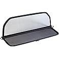 Foldable Wind Deflector with Quick Release – Black For Mercedes SL R107 ...