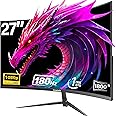 Gawfolk 27 Zoll Curved Gaming Monitor 165Hz/ 180Hz, PC Bildschirm Full ...