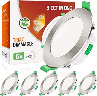 ALUSSO LED Recessed Ceiling Lights Dimmable Ultra Slim 7W Downlights ...