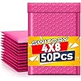 Switory 50pcs 10.2x17.7cm Poly Bubble Mailers, 4X7 Inch Padded ...