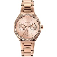 Fossil Jacqueline Analog Rose Gold Dial and Band Women's Stainless ...