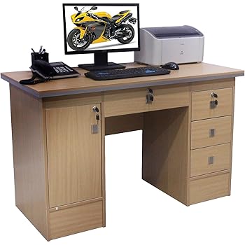 Corona Computer Desk in Distressed Waxed Pine: Amazon.co.uk: Kitchen & Home