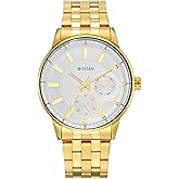 Titan Regalia Opulent Quartz Analog with Day and Date Black Dial Gold ...