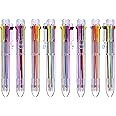 16 Pack Multicolored Pen 8-in-1 Retractable Ballpoint Pens 8 Colors ...
