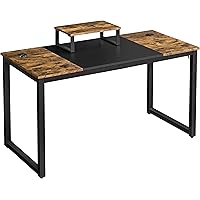 Yaheetech Large Computer Desk with Movable Monitor Stand, 2 Desk ...