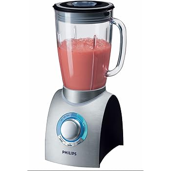 Philips HR2094 Aluminium Blender, 750 Watt, Chrome/Black: Amazon.co.uk ...