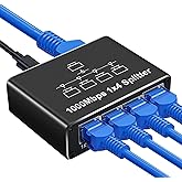 Aplimln Switch Ethernet 1 à 4 RJ45 1000 Mbps Multiprise Répartiteur ...