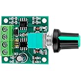 Electronic Spices Mini PWM DC Motor Controller Adjustable Speed Controller Regulation Switch 5A ...