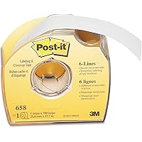 Post-it Cover-Up and Labelling Tape 6-Lines width White 25.4 mm x 17.7 ...