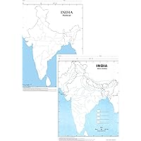India Political & India Rivers (50 Nos Each) Outline map | A4 Size (100 ...