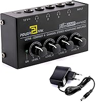 FIFINE Headphone Amplifier 4 Channel Metal Stereo Audio Amplifier, Mini ...