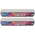 2 x Bacofoil Professional Easycut Cling Film & Dispenser 250 Metres x ...