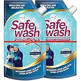 Safewash Gentle Premium Liquid Detergent 1 Kg Bottle (Pack of 2) with ...